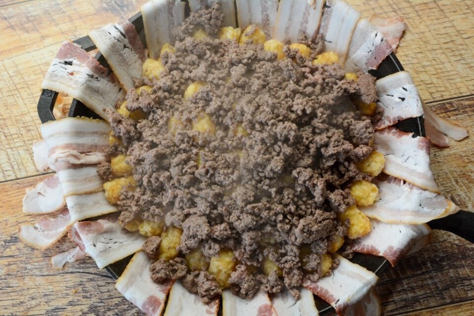 Cast Iron Skillet Bacon Cheeseburger Bomb Recipe - Adventures of a Nurse