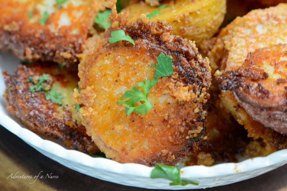 Parmesan Crusted Potatoes - Adventures of a Nurse