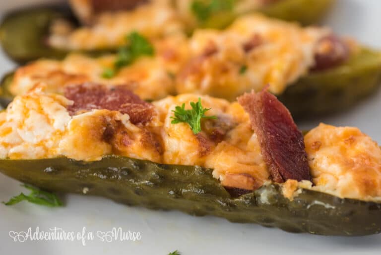 Air Fryer Bacon Wrapped and Stuffed Keto Fried Pickles - Adventures of ...