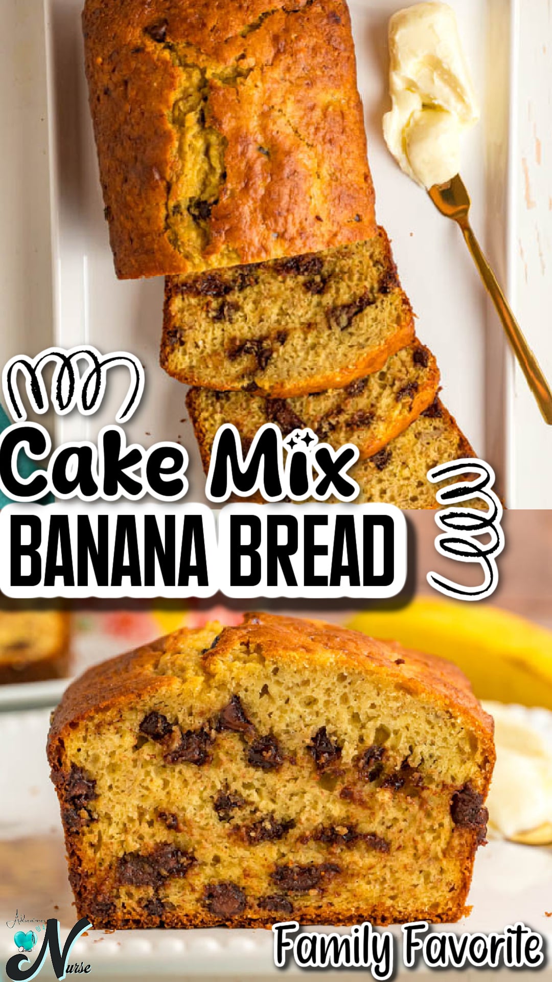 Easy Cake Mix Banana Bread - Adventures of a Nurse