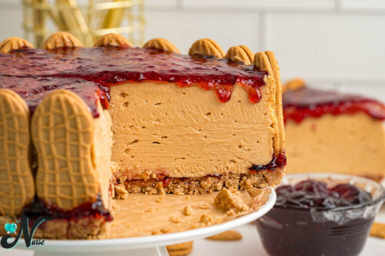 Peanut Butter and Jelly Cheesecake - Adventures of a Nurse