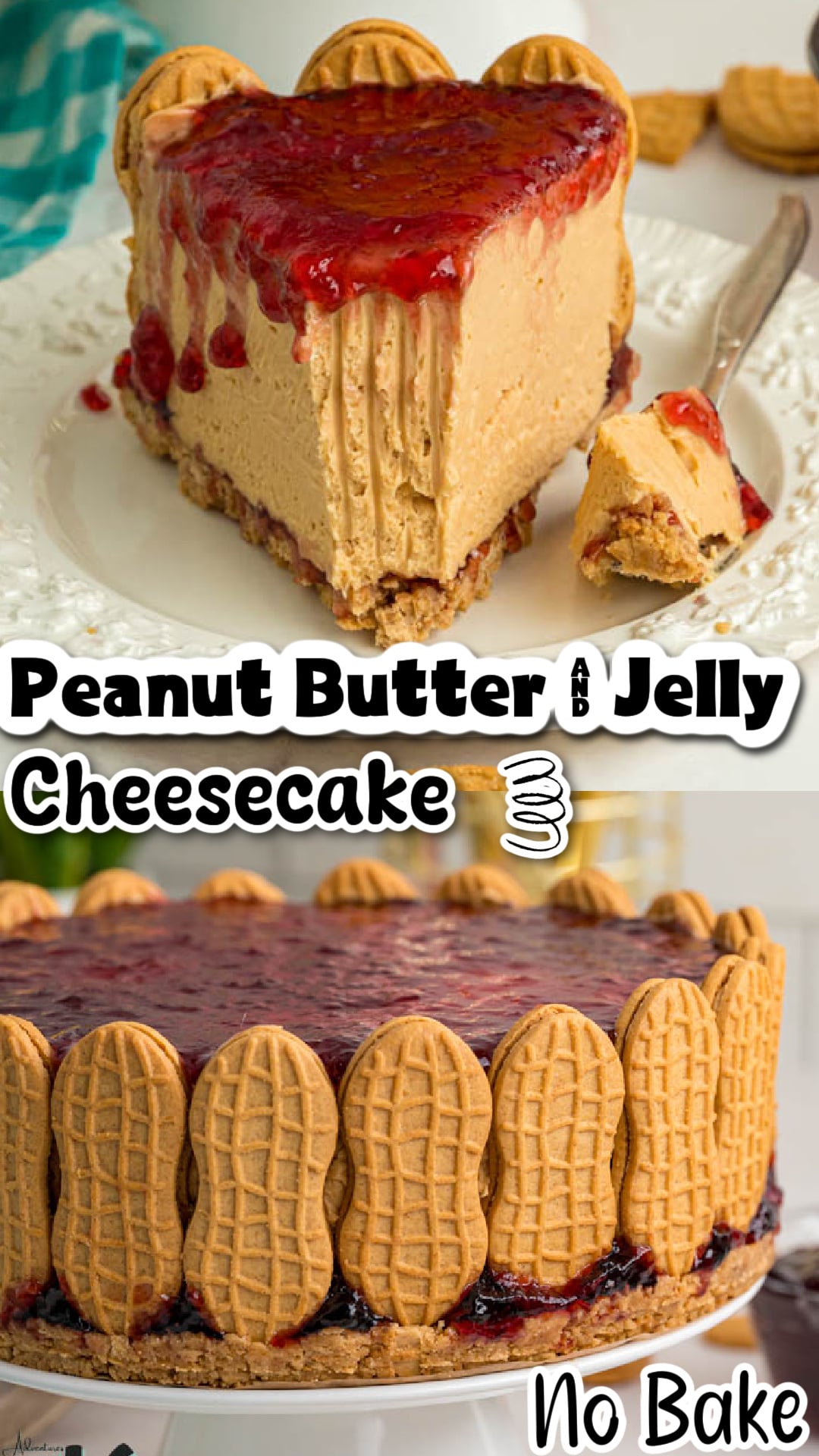 Peanut Butter and Jelly Cheesecake - Adventures of a Nurse